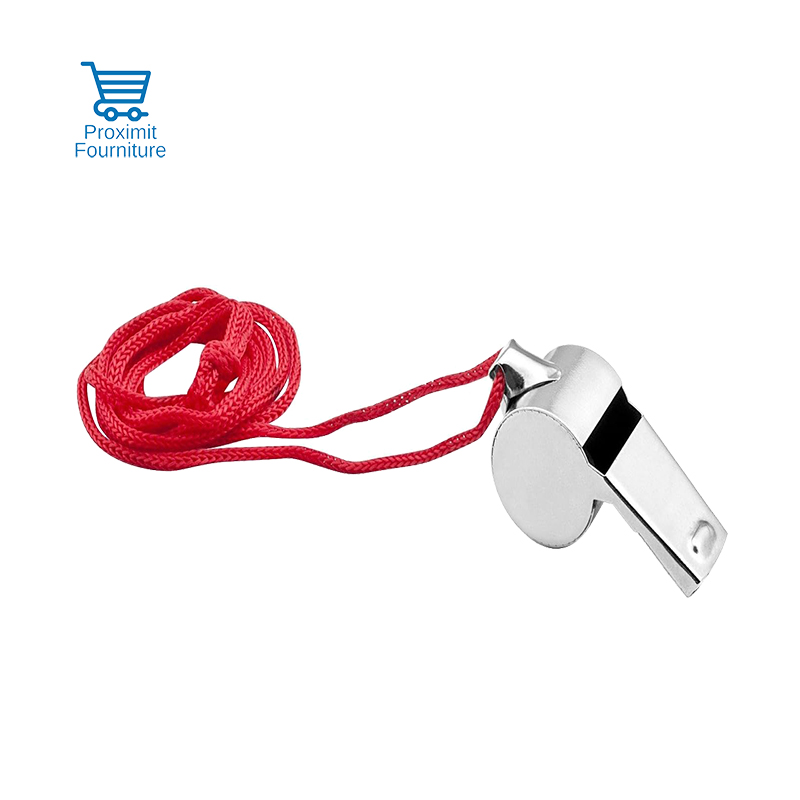 Sifflet en métal avec cordon rouge-Wonday | Proximit Fourniture