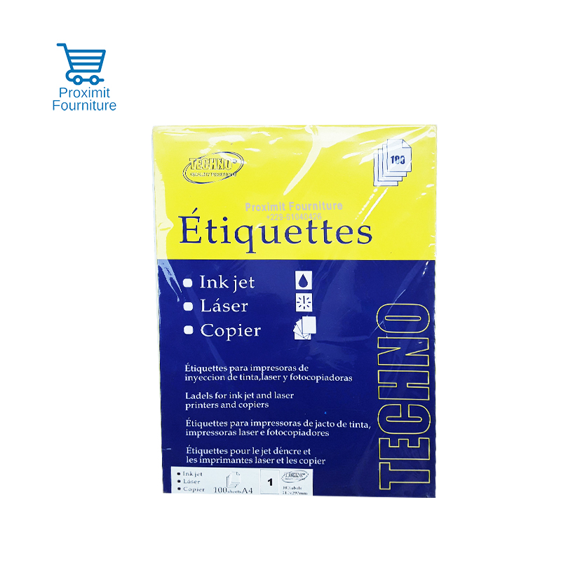 Etiquette adhésive-papier autocollant format A4 | Proximit Fourniture